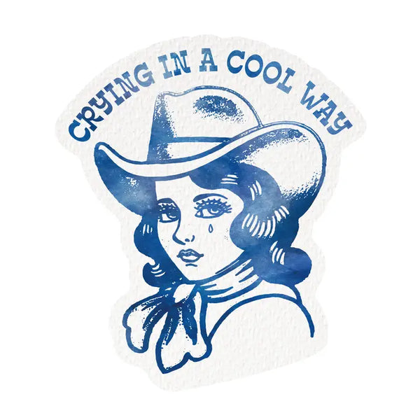 Crying In A Cool Way Sticker