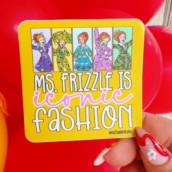 Ms. Frizzle Is Iconic Fashion Magic School Bus 90s Sticker