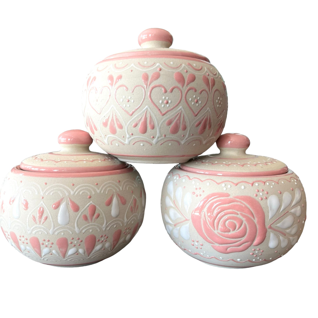 Pink Talavera Ceramic Containers