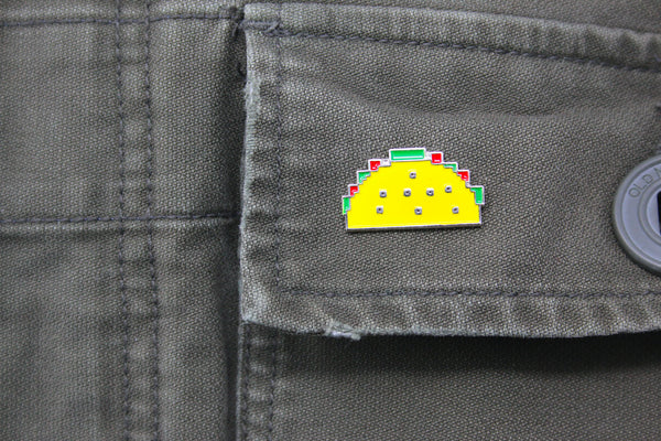 8-Bit Taco Lapel Pin | SA Flavor