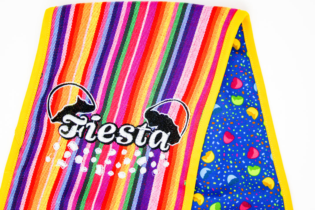 SHIPS FREE: Serape/Cascarones Fiesta Sash WITH Exclusive 2024 Medal!